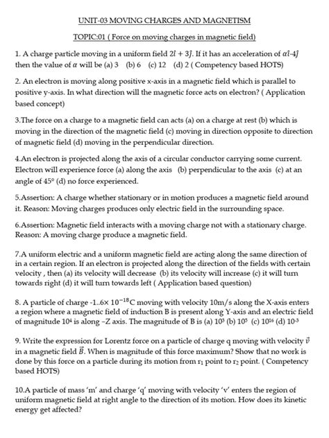 unit 03 assignment 01 annual exams pdf force electron