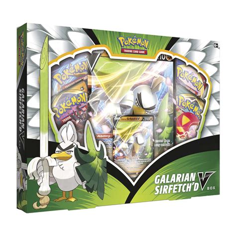 Pokémon Tcg Galarian Sirfetchd V Box Arcadegamecards