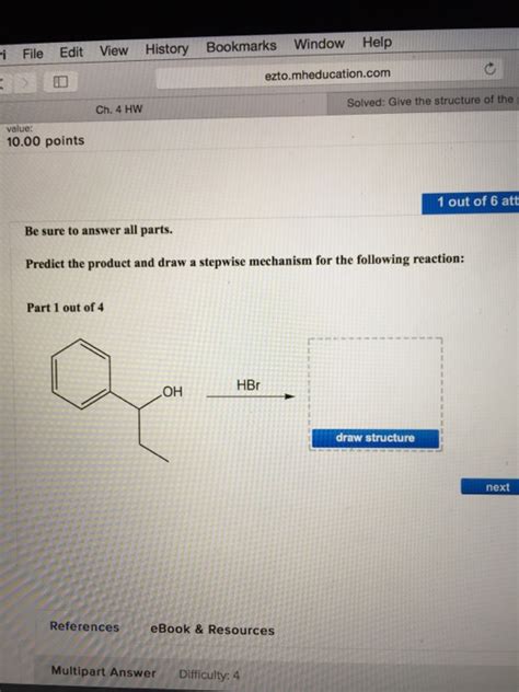 Solved Predict the product and draw a stepwise mechanism for | Chegg.com