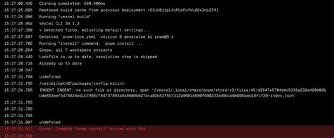 Issue While Building Turborepo Pnpm Project Help Vercel Community
