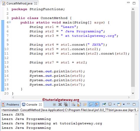 Java String Concat Method