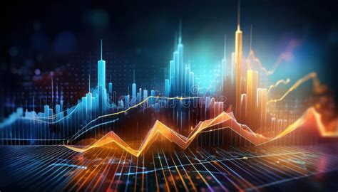 Digital Financial Graph Showcasing Upward Trends And Data Visualization In A Modern Analytical