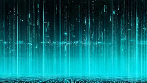 abstract animation of binary code cascading down like digital rain