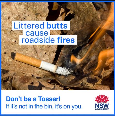 Littered Cigarette Butts Cause Roadside Fires Dont Be A Tosser Wsroc