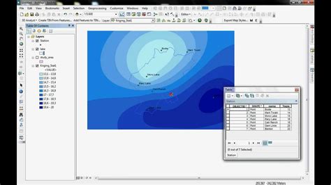 Arcmap Arcscene Gis Interpolation Kriging Method Mono Lake Arcmap 10 Youtube