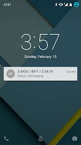 Battery Notification Battery Notification In A Pure Android 5 0 Material Design API Level 21