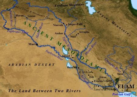 Map Depicting The Tigris And Euphrates Rivers