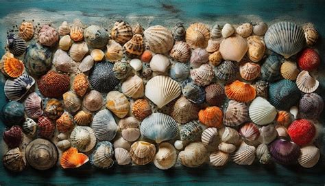 free photo seashell collection decorates tropical coastline beauty