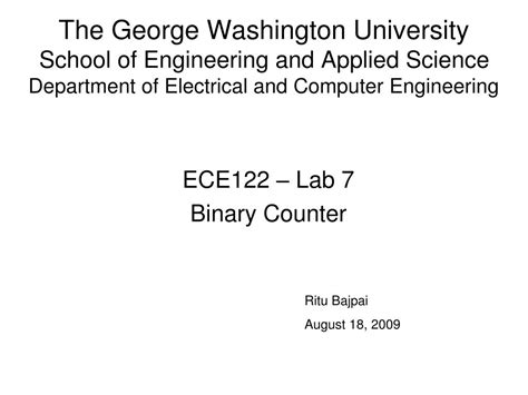 PPT ECE Lab Binary Counter PowerPoint Presentation Free Download ID