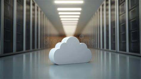 The Theoretical Depiction Of Hybrid Cloud Computing Within Modern Data Centers Stock Image