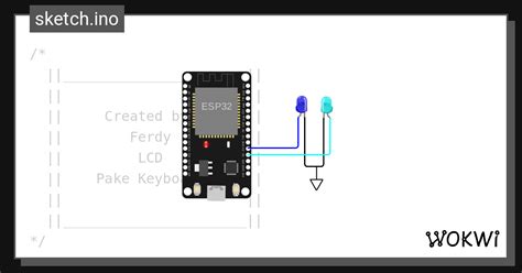 Menyalakan Lampu Pake Keyboard Wokwi ESP32 STM32 Arduino Simulator