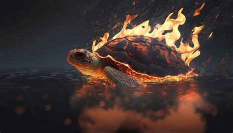 Premium Photo Fire Turtle
