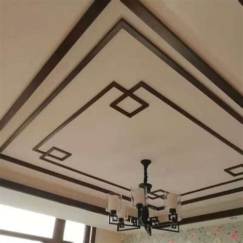 Solid Wood Line Density Board Chinese Ceiling Corner Decoration Pvc Flat Line Top Corner Line