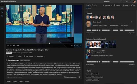 build 2024 azure ai video indexer integration with language models for