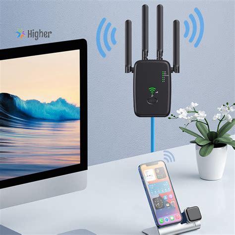 Higher 1200Mbps Wireless WiFi Repeater WiFi Signal Repeater Dual Band 2 4G 5G WiFi Extender