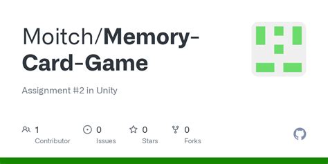 github moitch memory card game assignment 2 in unity