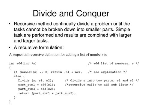 Ppt Partitioning And Divide And Conquer Strategies Powerpoint