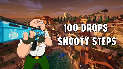 100 Drops Snooty Steps Fortnite Youtube