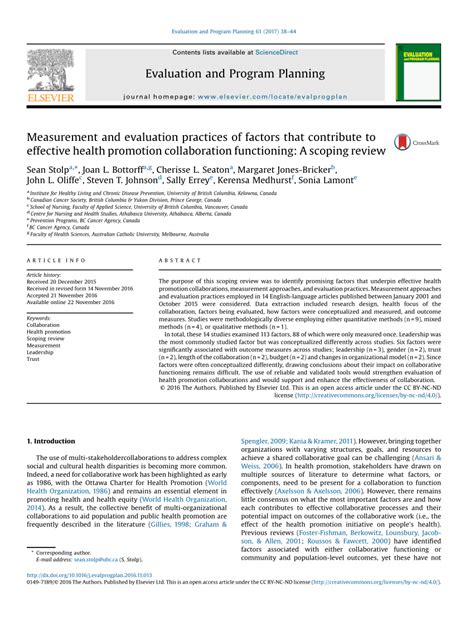 Pdf Measurement And Evaluation Practices Of Factors That Contribute