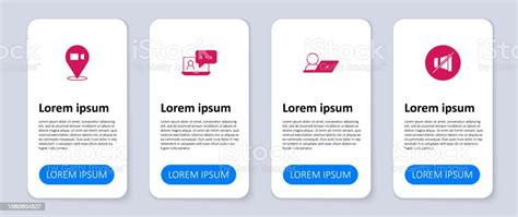 마이크 음소거 화상 채팅 회의 및 를 설정합니다 비즈니스 인포그래픽 템플릿입니다 벡터 Brand Name Online