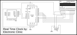 Arduino RTC DS Time And Date Display On A X LCD