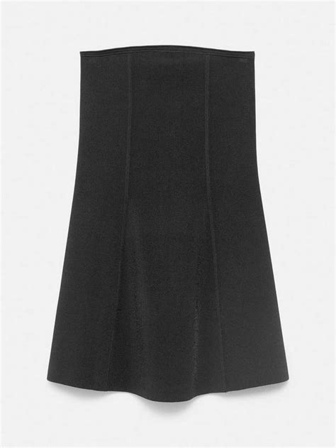 Mango Cucu Longline Knit Bandeau Top Black