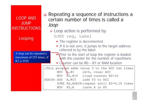 3 Jump Loop And Call Instructions Pdf