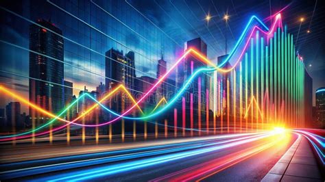 Visualizing Financial Growth A Dynamic Data Visualization Of Long Exposure Light Trails Showing
