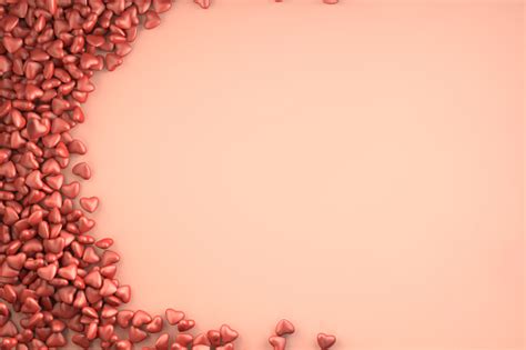 흩어져 있는 붉은 하트와 카피스페이스가 있는 배경 3d 렌더 공휴일에 대한 스톡 사진 및 기타 이미지 공휴일 낮 데이트 Istock