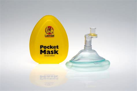 Laerdal Pocket Mask With One Way Valve In Yellow Hard Case Shell