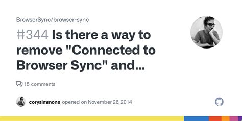 Is There A Way To Remove Connected To Browser Sync And Injected