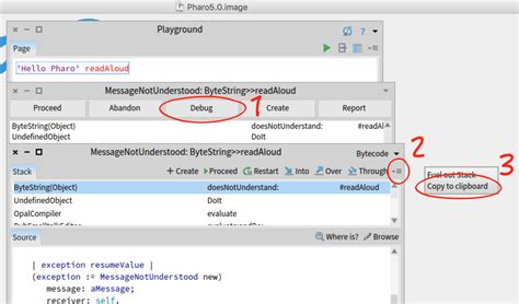 Smalltalk How Do I Copy A Stacktrace Out Of The Debugger In Pharo