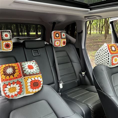 Custom Car Headrest Covers Etsy
