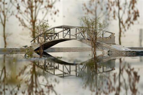 Premium Photo Remains Of A Bridge In Model Style