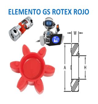 Gs 19 Spider 98a Rojo Rotex 6 Puntas Curvas Exterior A40mm Ancho W