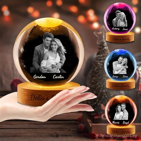 Personalized Snow Globes With Photo Name Custom Light Up Christmas