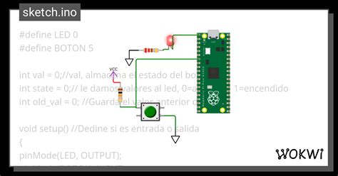 Tarea Boton Y Led Wokwi Esp32 Stm32 Arduino Simulator