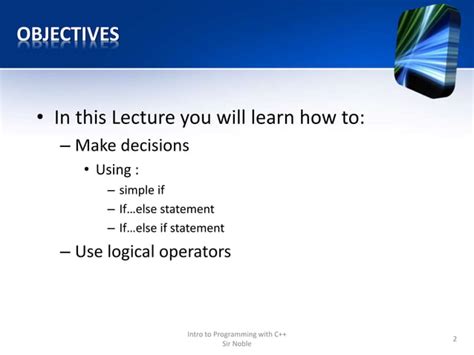 lecture 3 control structures i ppt