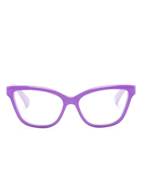 Gucci Eyewear Gg1589o Cat Eye Glasses Purple Farfetch