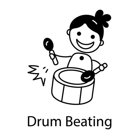 Trendy Drum Beating 40874457 Vector Art At Vecteezy
