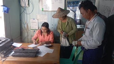 မြစ်သားမြို့နယ် မြို့နယ်မြန်မာ့လယ်ယာဖွံ့ဖြိုးရေးဘဏ်ခွဲတွင် အချိန်စေ့လွန