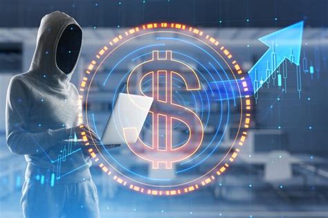 Pirata Informático Usando Una Computadora Portátil Con Un Signo De