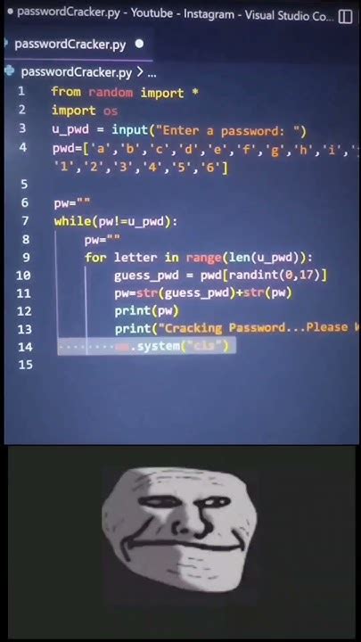 Break Password Using Python Shorts Hack Password Python Code