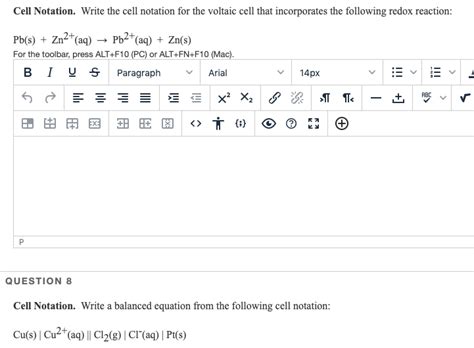 Solved Cell Notation Write The Cell Notation For The Chegg Com