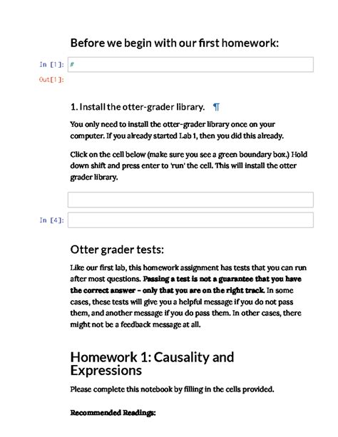 HW1 Jupyter Notebook Before We Begin With Our Rst Homework In 1 1 Install The Otter