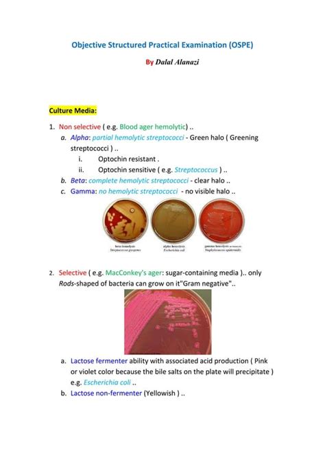Objective Structured Practical Examination Ospe Docx