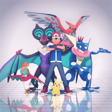 Ash Ketchum Kalos Team Pokemon Pokemon Firered Pokemon Kalos