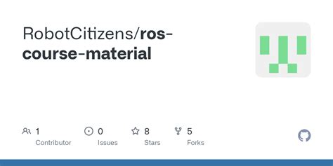 GitHub RobotCitizens Ros Course Material