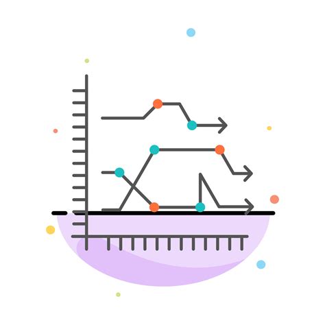 Analytics Business Chart Diagram Graph Trends Abstract Flat Color Icon