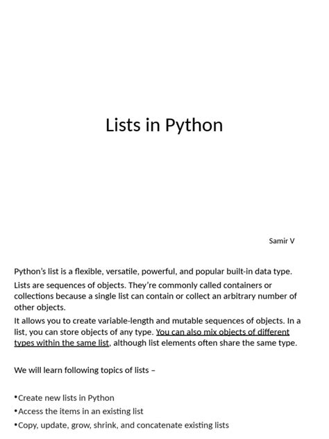 Python List Pdf Programming Paradigms Software Development